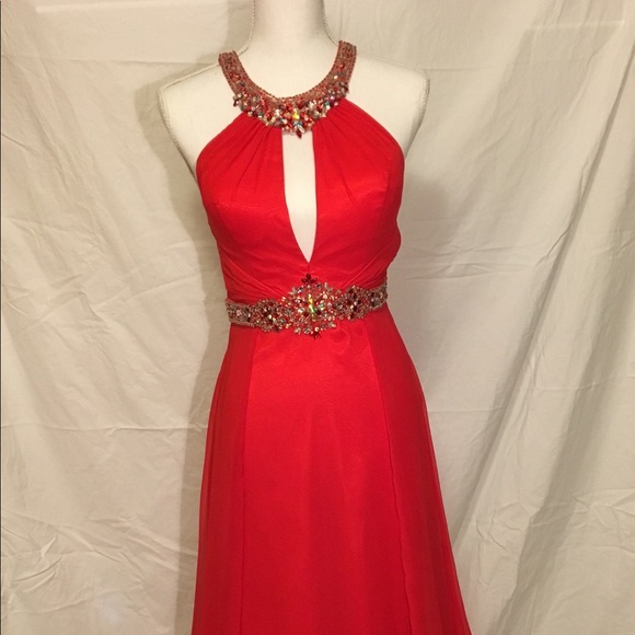 N/A | Dresses | Formal Red Sheer Cleopatra Evening Dress | Poshmark